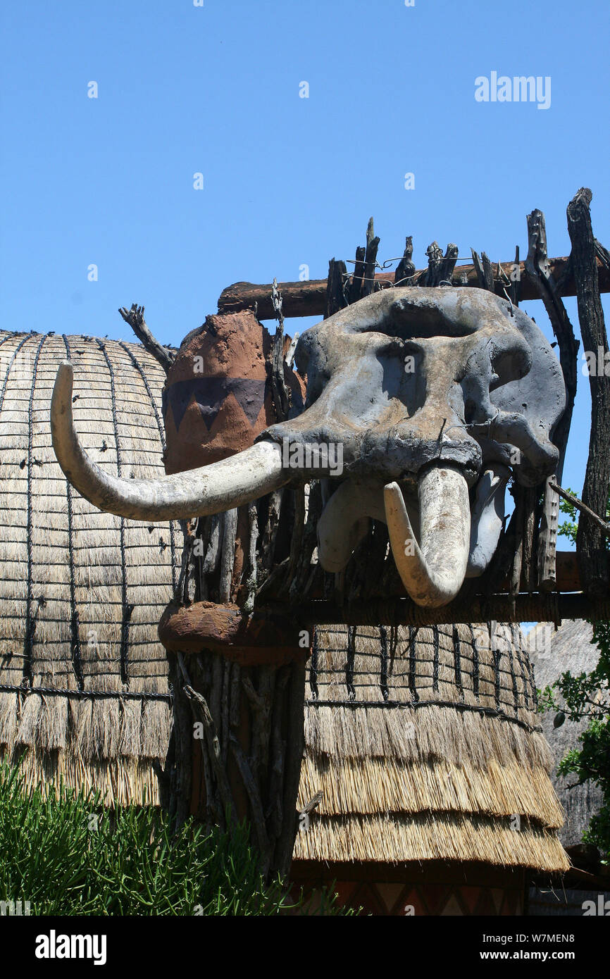 Entrance to Shakaland Zulu Cultural Village, Eshowe, Kwazulu Natal ...