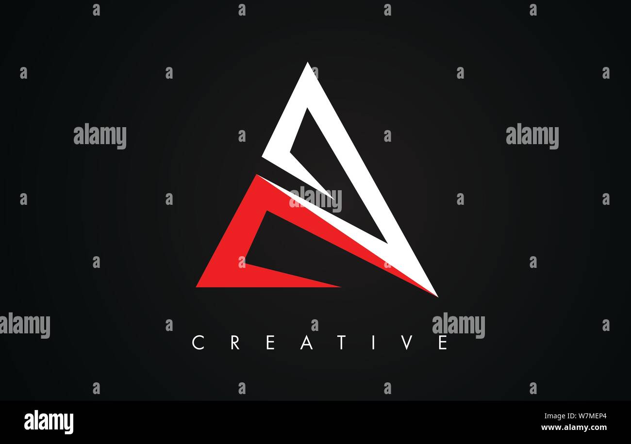 A Letter Red and Black Design Logo. Letter A Icon Logo with Monogram ...