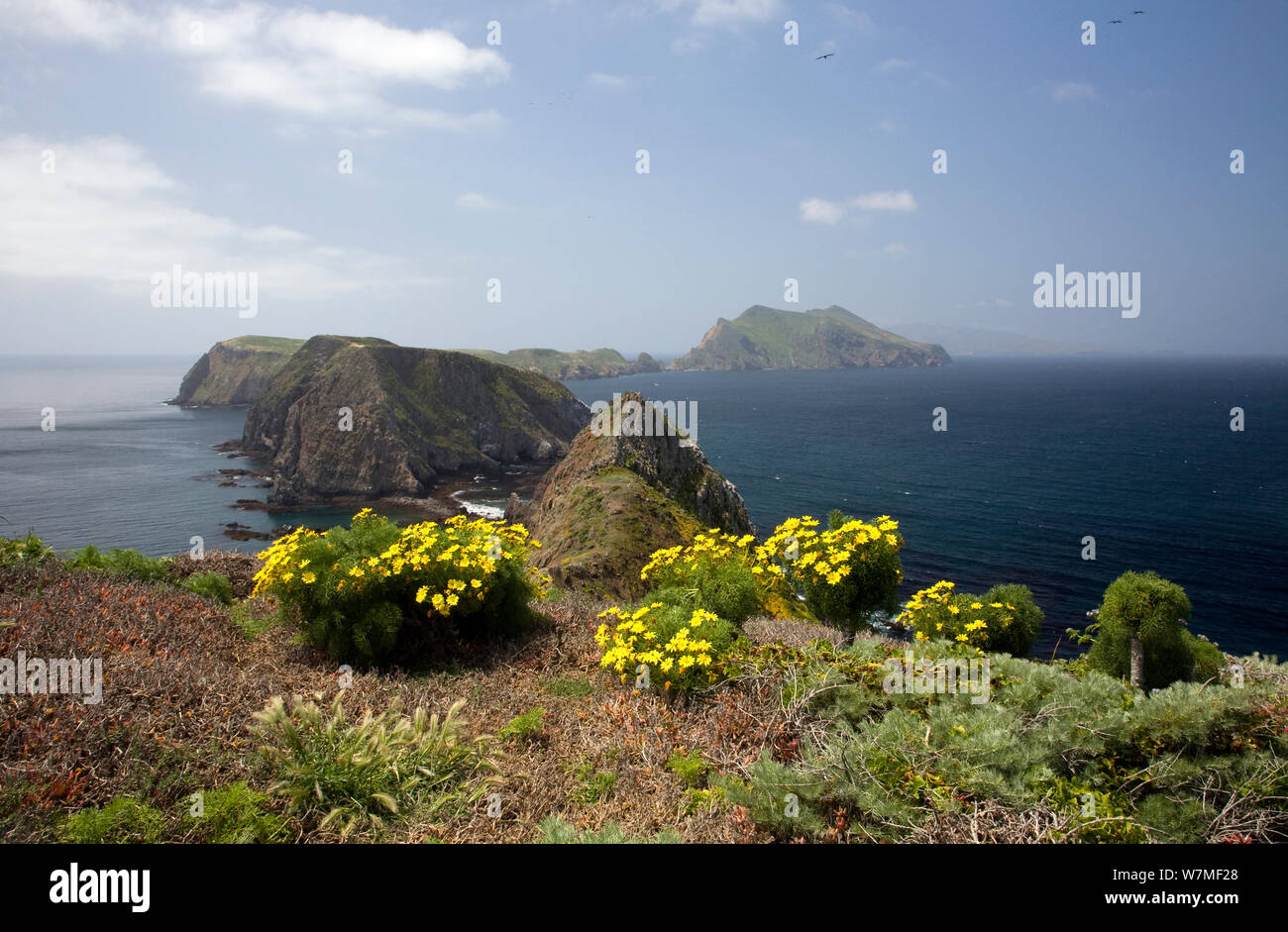 Middle Anacapa Island and West Anancapa Island with Santa Cruz Island ...