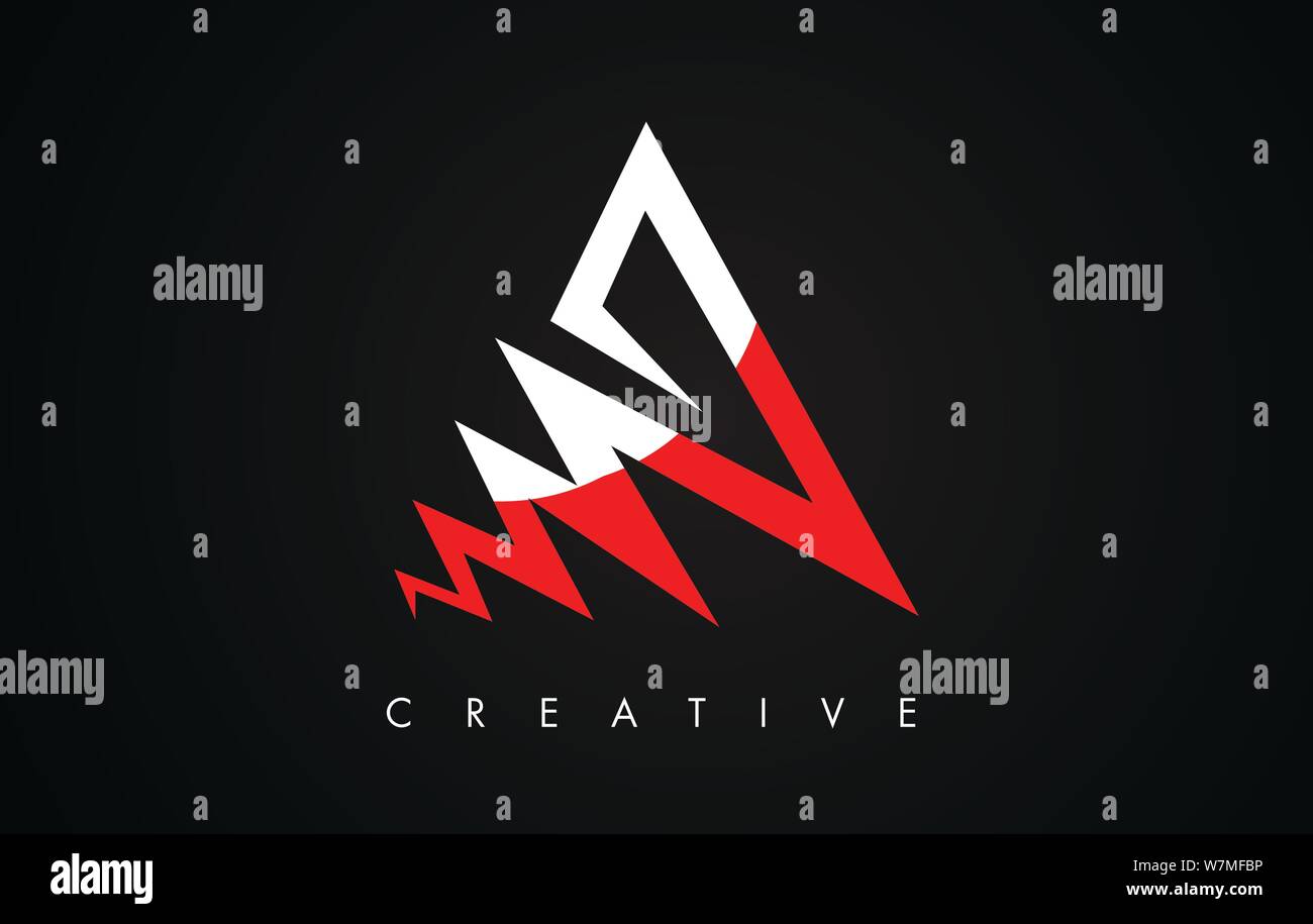 A Letter Red and Black Design Logo. Letter A Icon Logo with Monogram ...