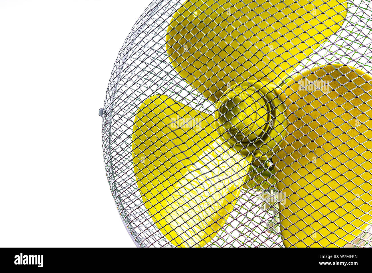 Working air fan on white background. Air movement using blower or ...