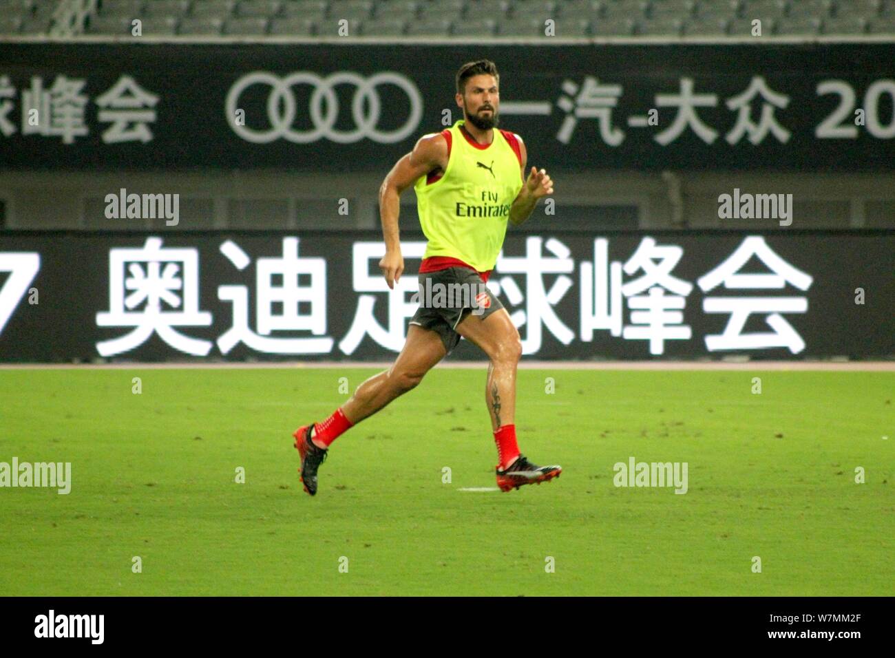 French football player Olivier Giroud of Arsenal F.C. takes part in a ...