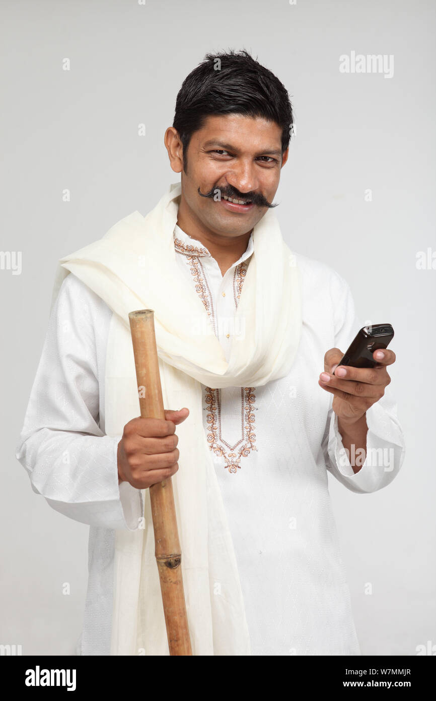 Indian rural farmer man sarpanch hi-res stock photography and images ...