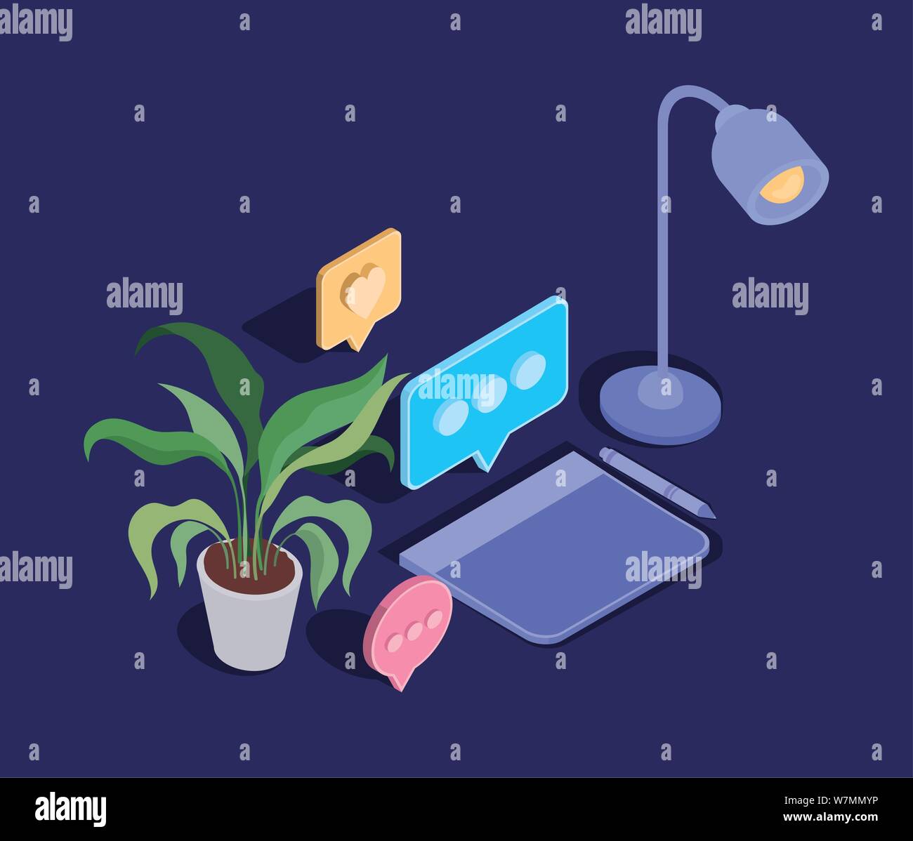 designer tablet electronic and office icons Stock Vector Image & Art ...