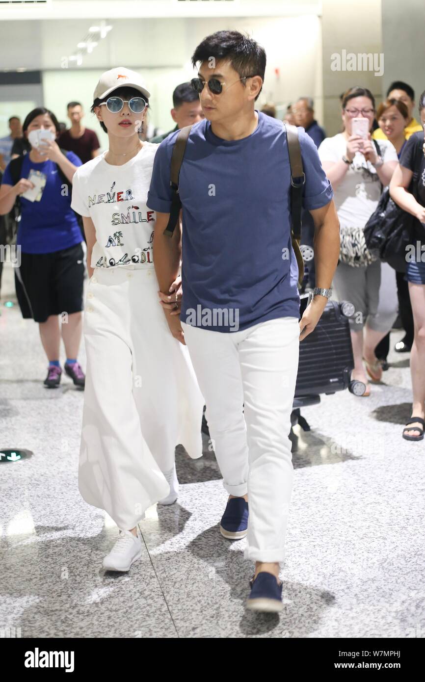 Chinese actress Liu Shishi and her Taiwanese actor husband Nicky Wu are ...