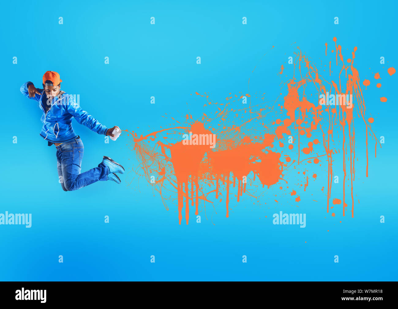 Spray paint motion effect hi-res stock photography and images - Alamy