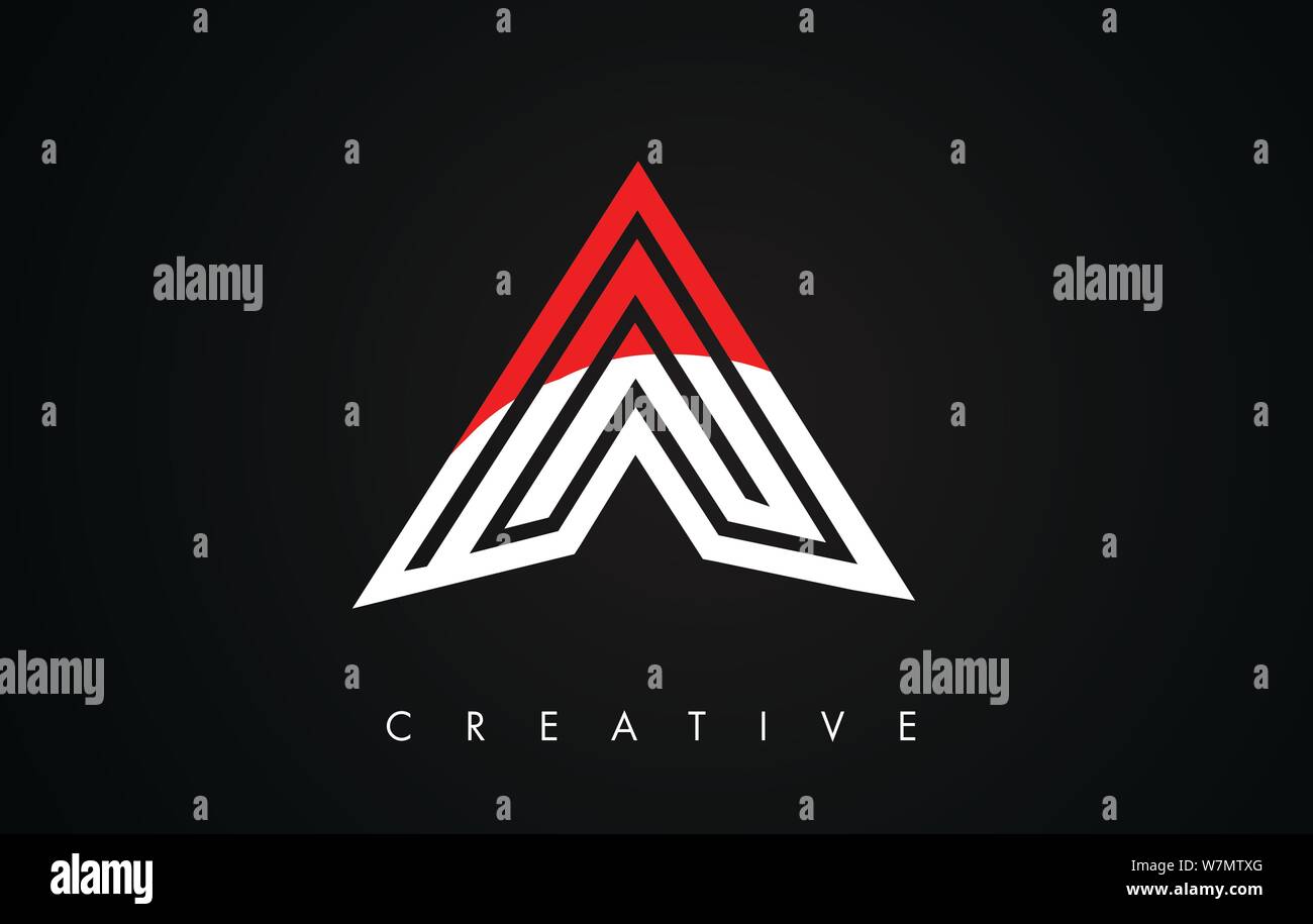 A Letter Red and Black Design Logo. Letter A Icon Logo with Monogram ...