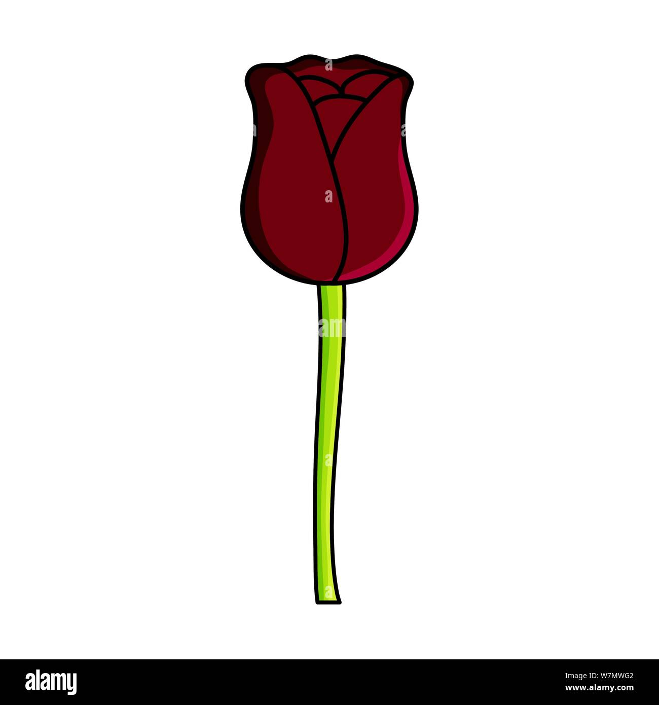 rose flower garden nature icon vector illustration design Stock Vector ...