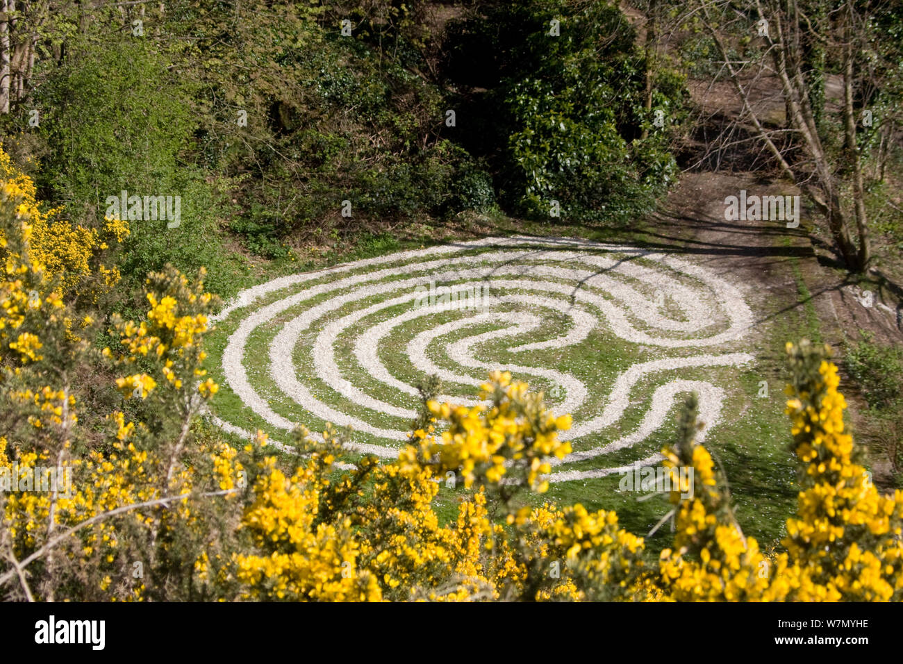 Maze, made out of cockle shells, in Rosehall Quarry Community Park ...