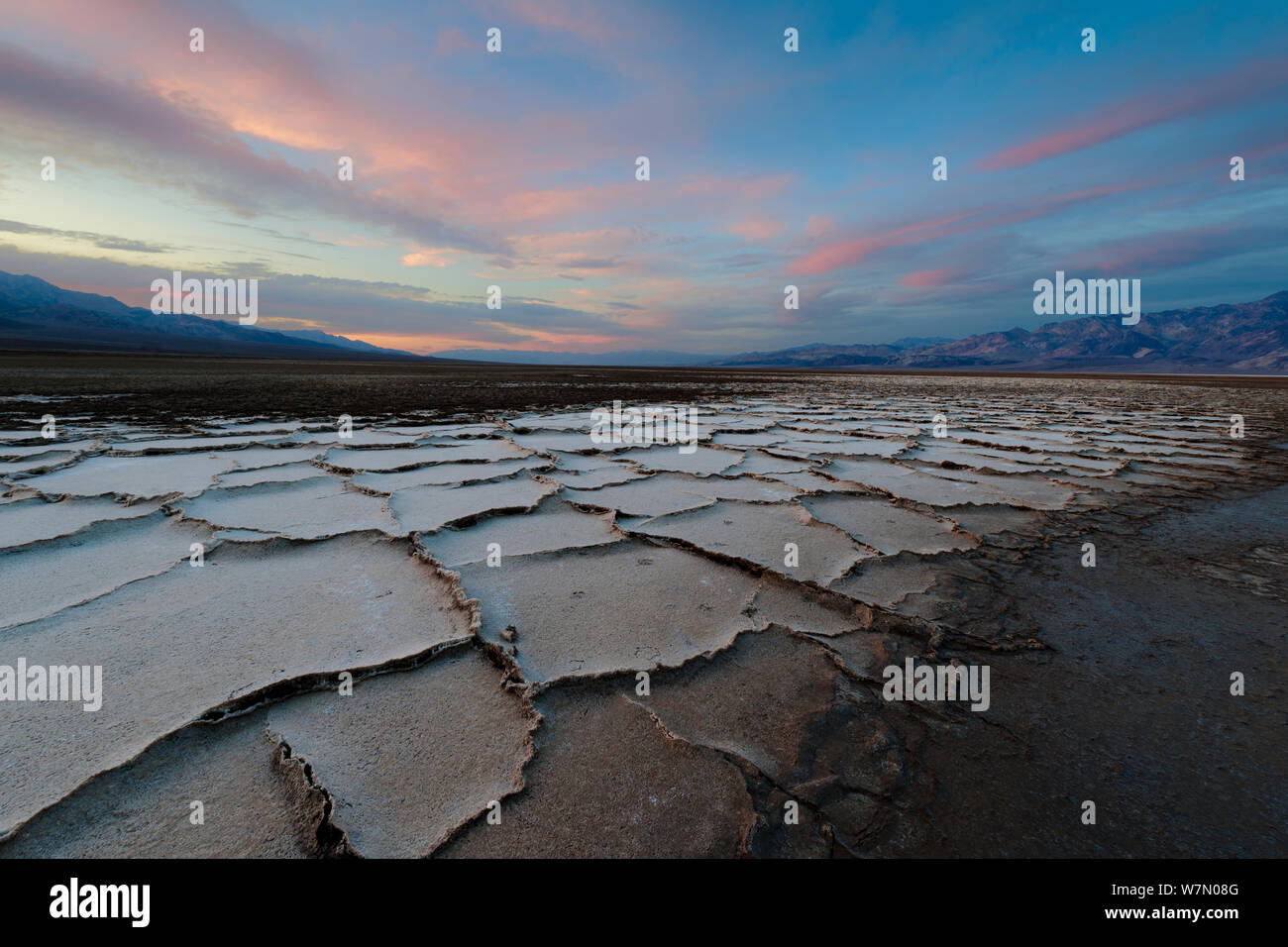 Salt formations in valley floor, Death Valley National Park, Mojave ...