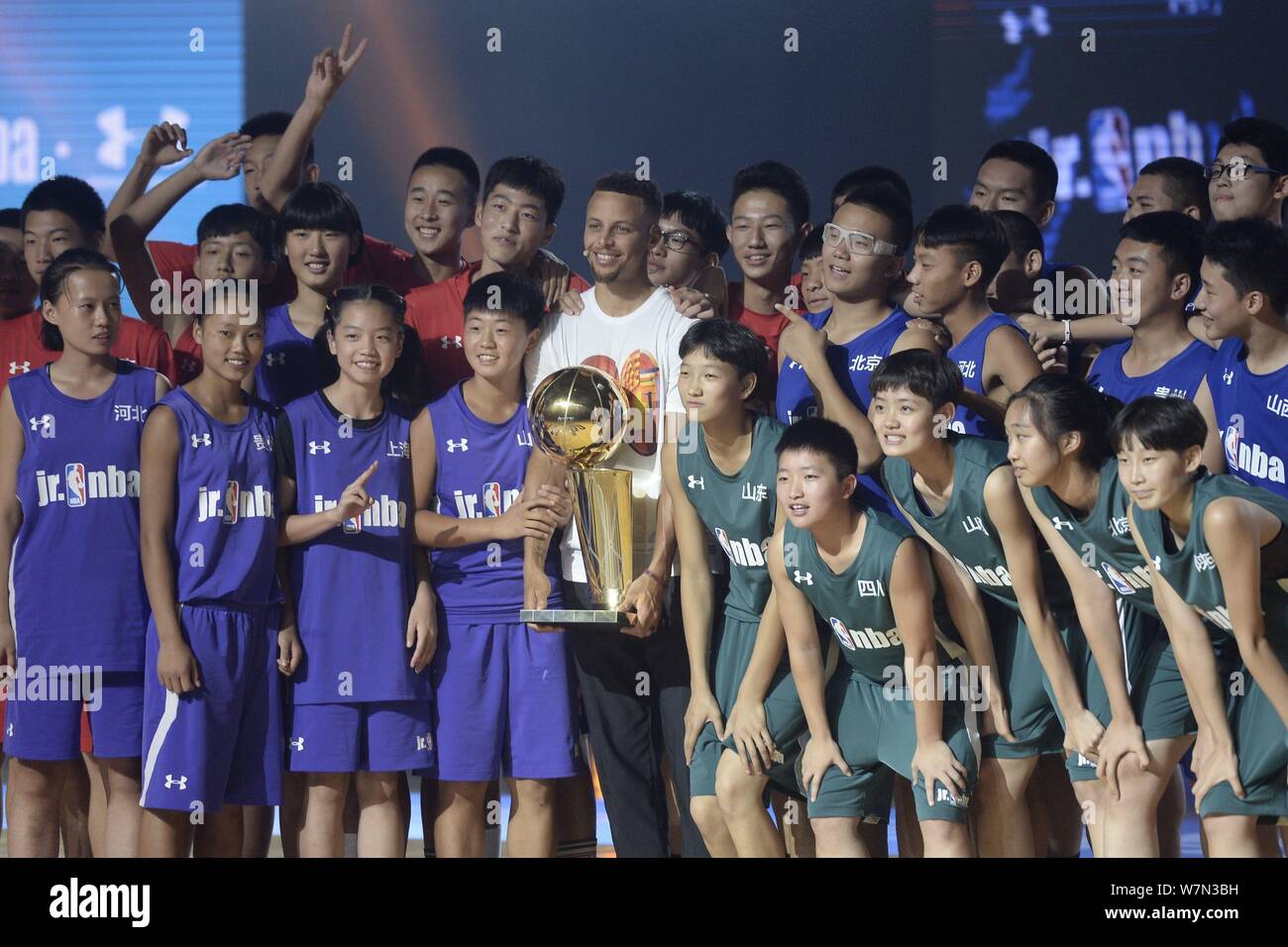NBA star Stephen Curry of Golden State Warriors attends a fan meeting ...