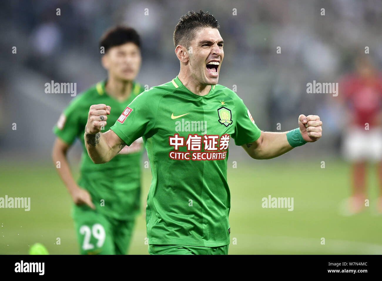 Spanish football player Jonathan Soriano of Beijing Sinobo Guoan ...