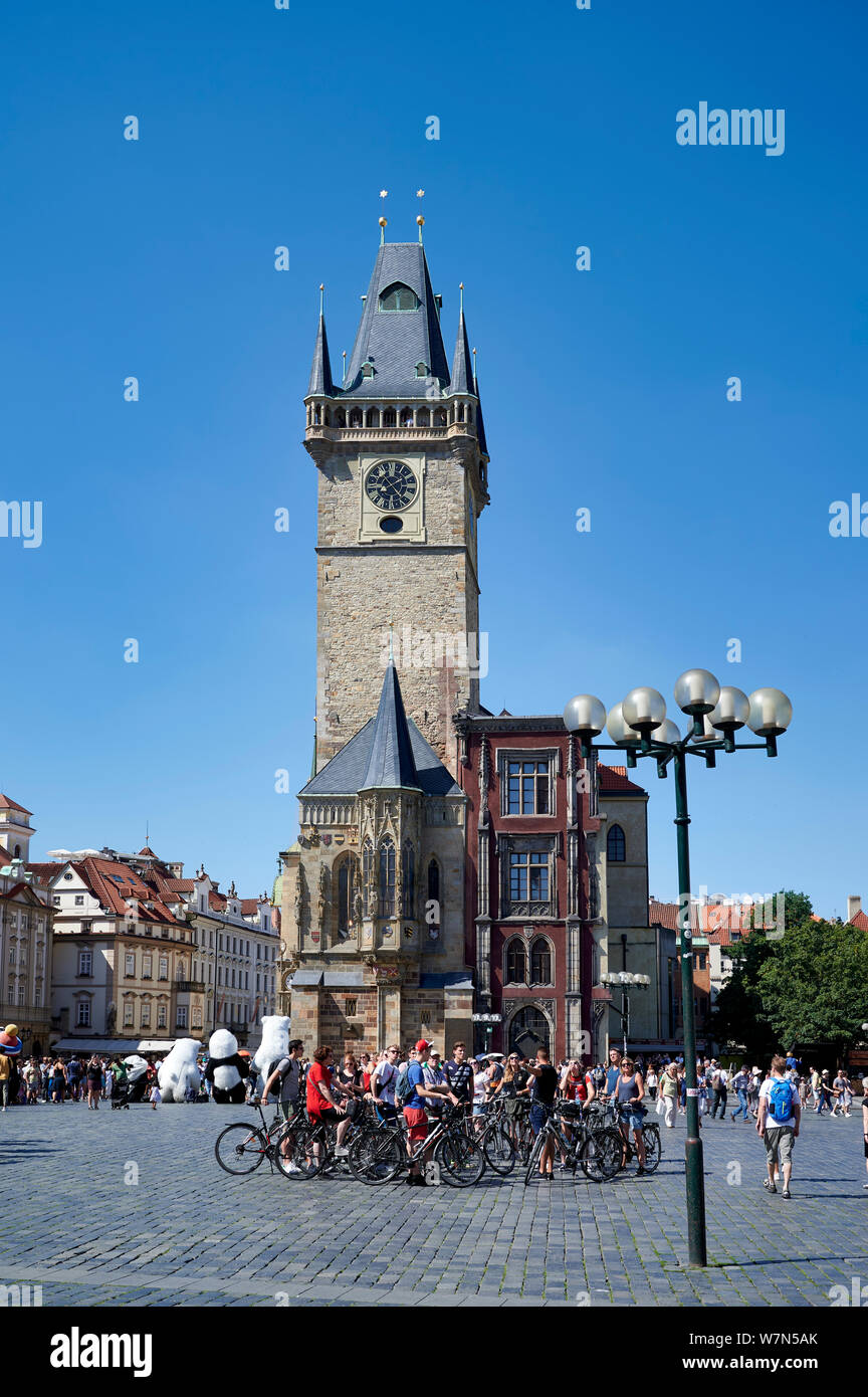 Old town square clock tower hi-res stock photography and images - Alamy