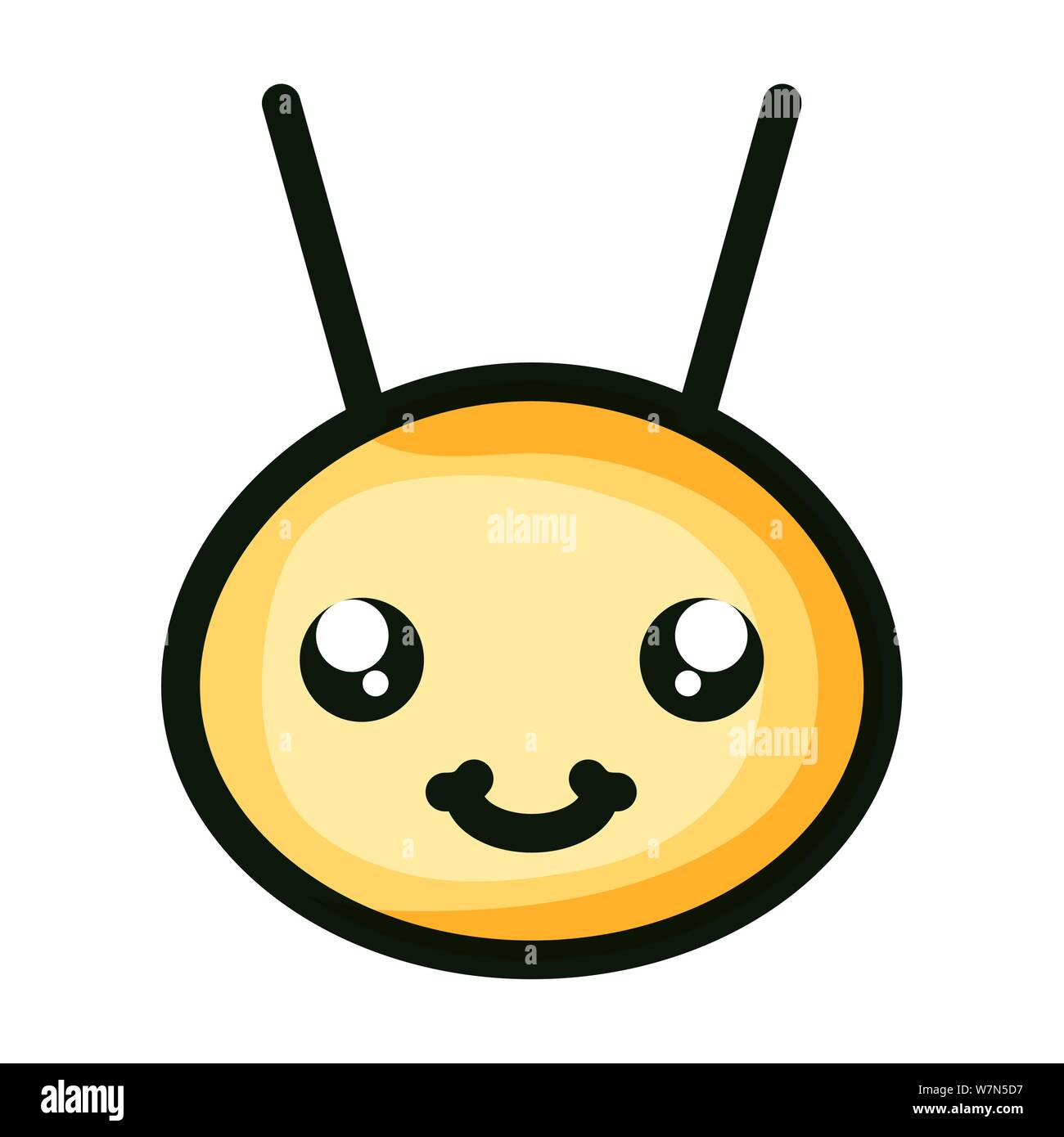 cute little bee insect head vector illustration design Stock Vector ...