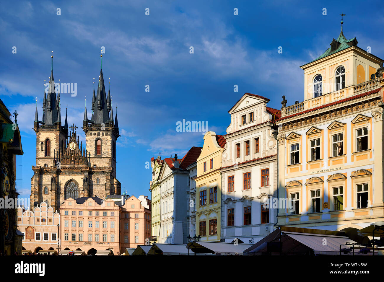 Prague Czech Republic. The Gothic Church of Our Lady before Tyn in Old ...