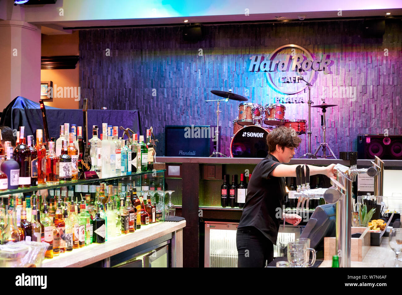 Prague Czech Republic. The Hard Rock Cafe Stock Photo - Alamy