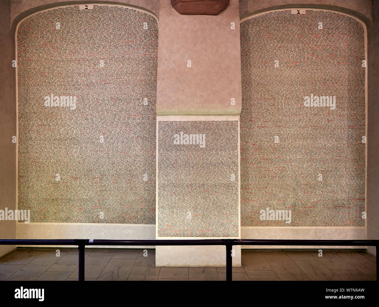 Prague Czech Republic. The names of the victims of the Holocaust (Shoah ...