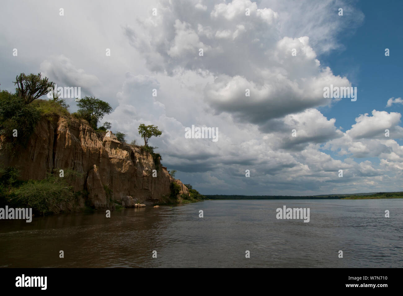 Victoria Nile river, near Murchison Falls, Uganda, East Africa Stock ...