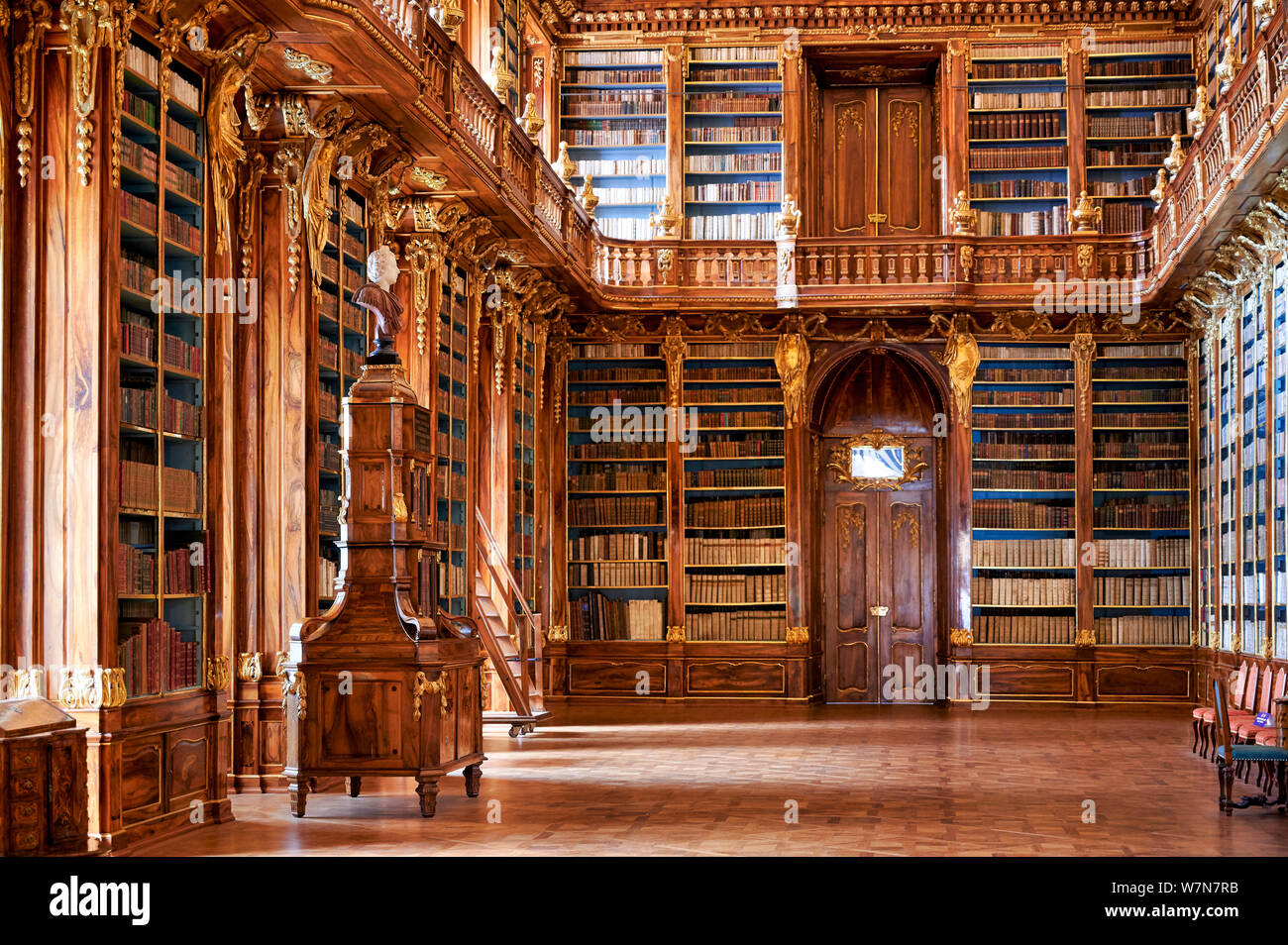 Prague Czech Republic. The old library at Strahov monastery Stock Photo ...