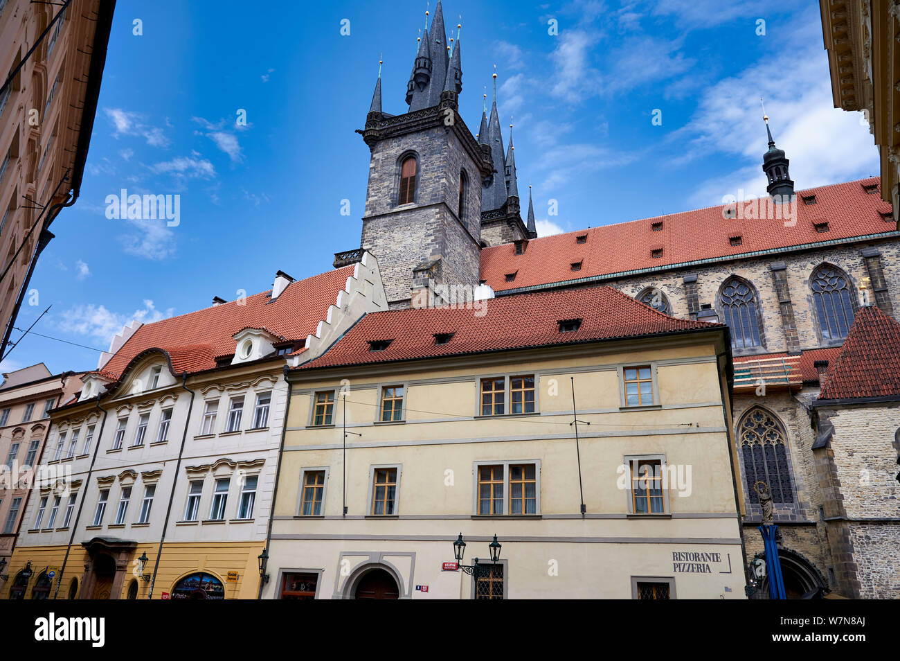 Prague Czech Republic. The Gothic Church of Our Lady before Tyn in Old ...