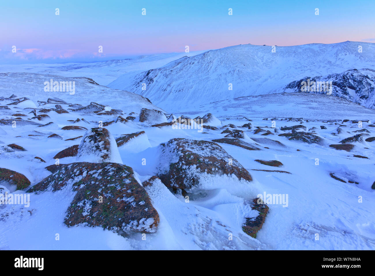 Cairngorm Mountains in winter, Cairngorms National Park, Scotland ...