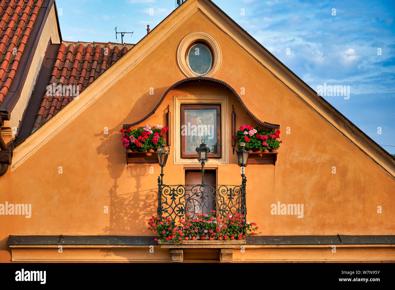 Prague Czech Republic. Old historical buildings by the river Vltava ...