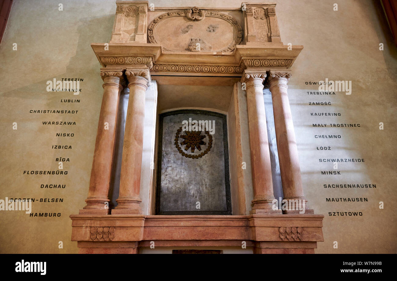 Prague Czech Republic. The Pinkas Synagogue Stock Photo - Alamy