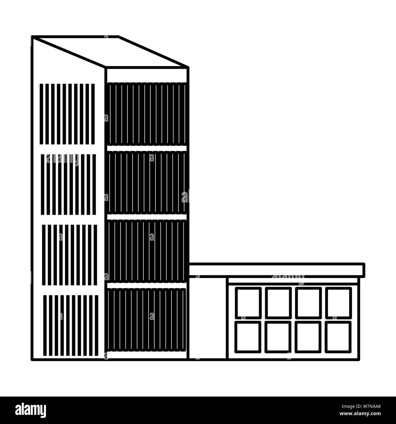 Skyscraper windows office in Cut Out Stock Images & Pictures - Alamy
