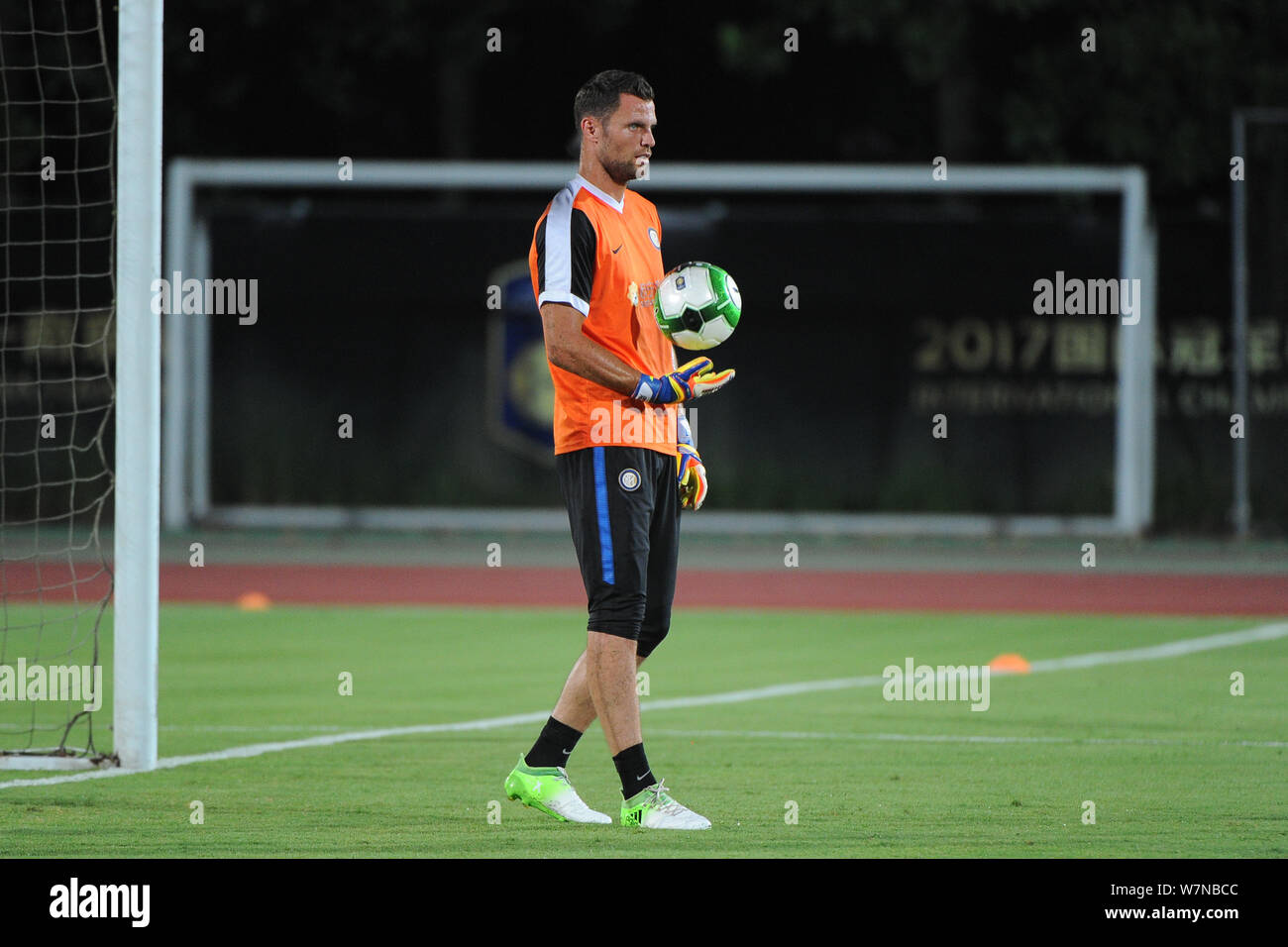 Slovenian football player Samir Handanovic of Inter Milan takes part in ...