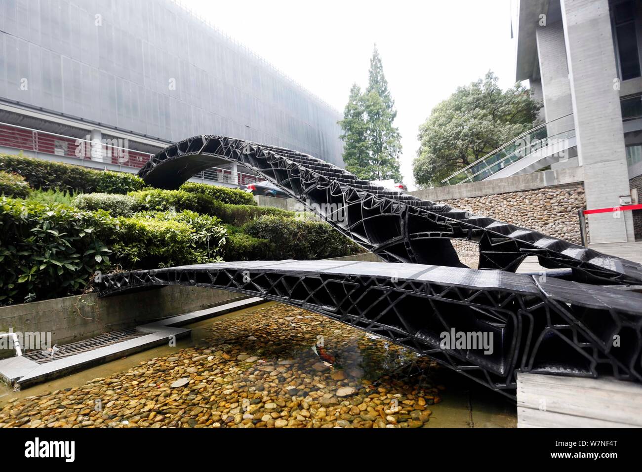 View of the world's first 3D printing bridge using robotic 3D printing ...