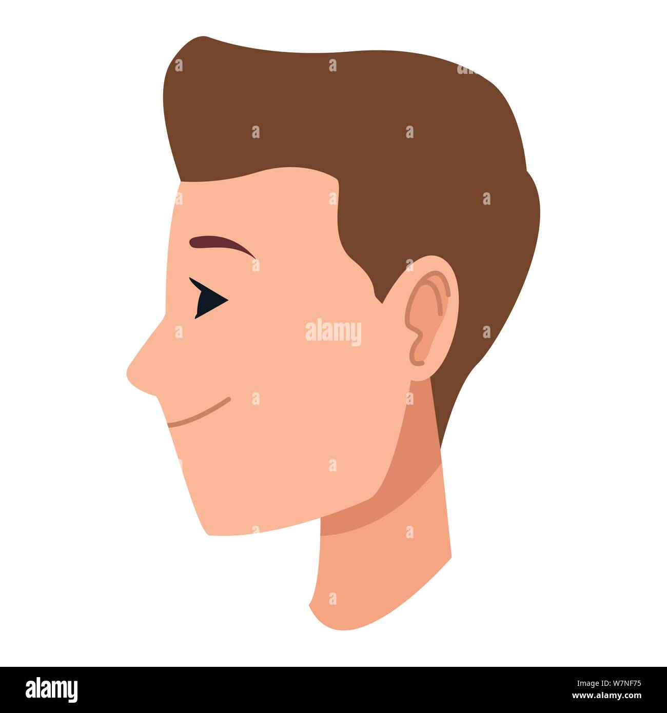 Young man face head profile cartoon Stock Vector Image & Art - Alamy