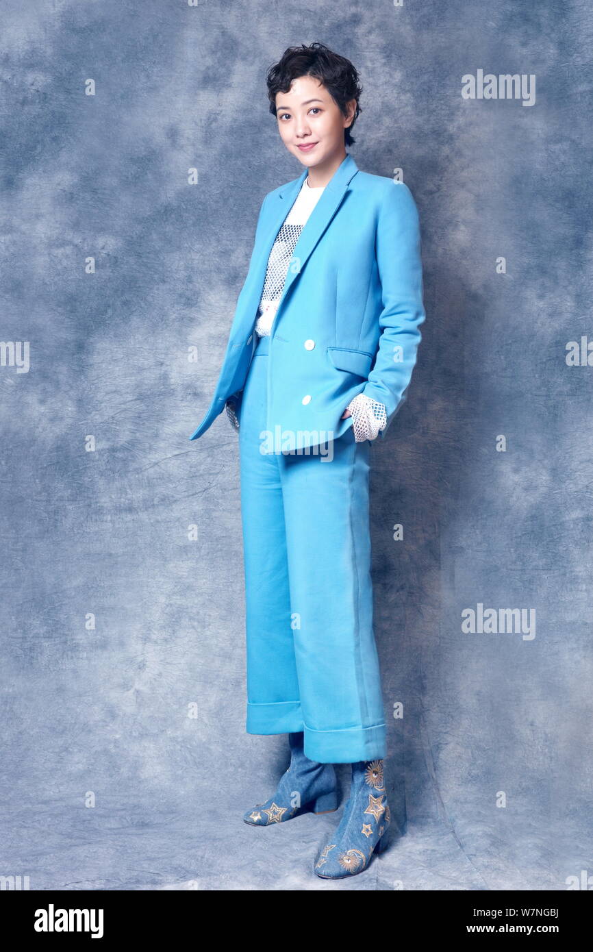 Taiwanese singer and actress Amber Kuo poses for portrait photos during ...