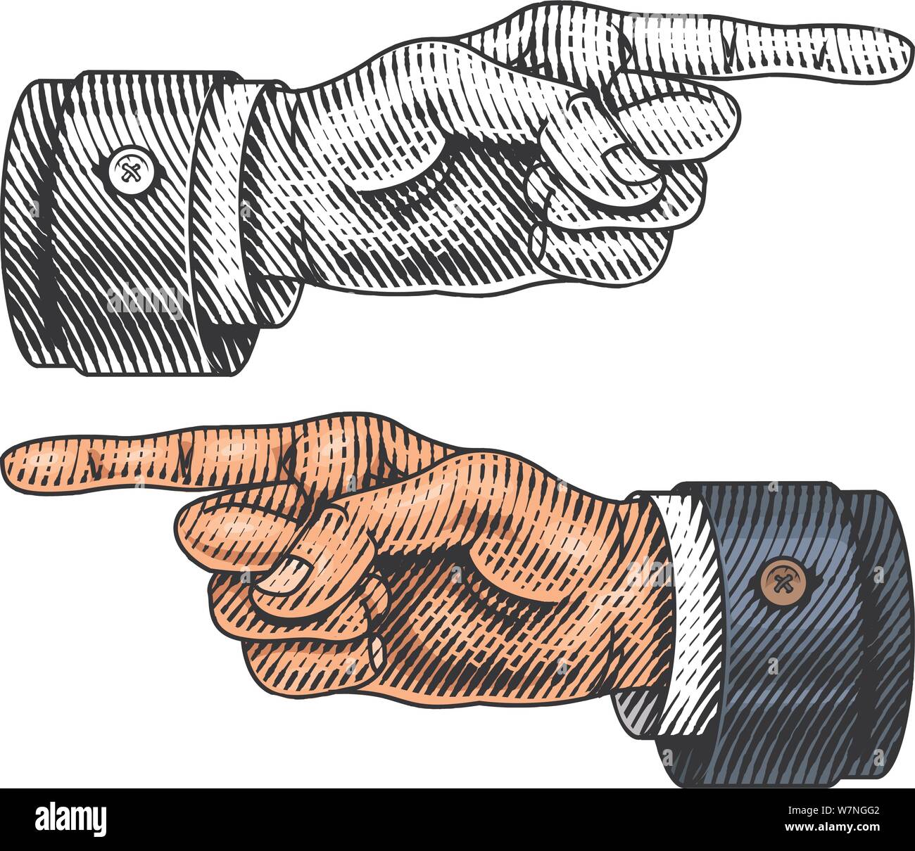 Close up male hand forefinger pointing Stock Vector Images - Alamy