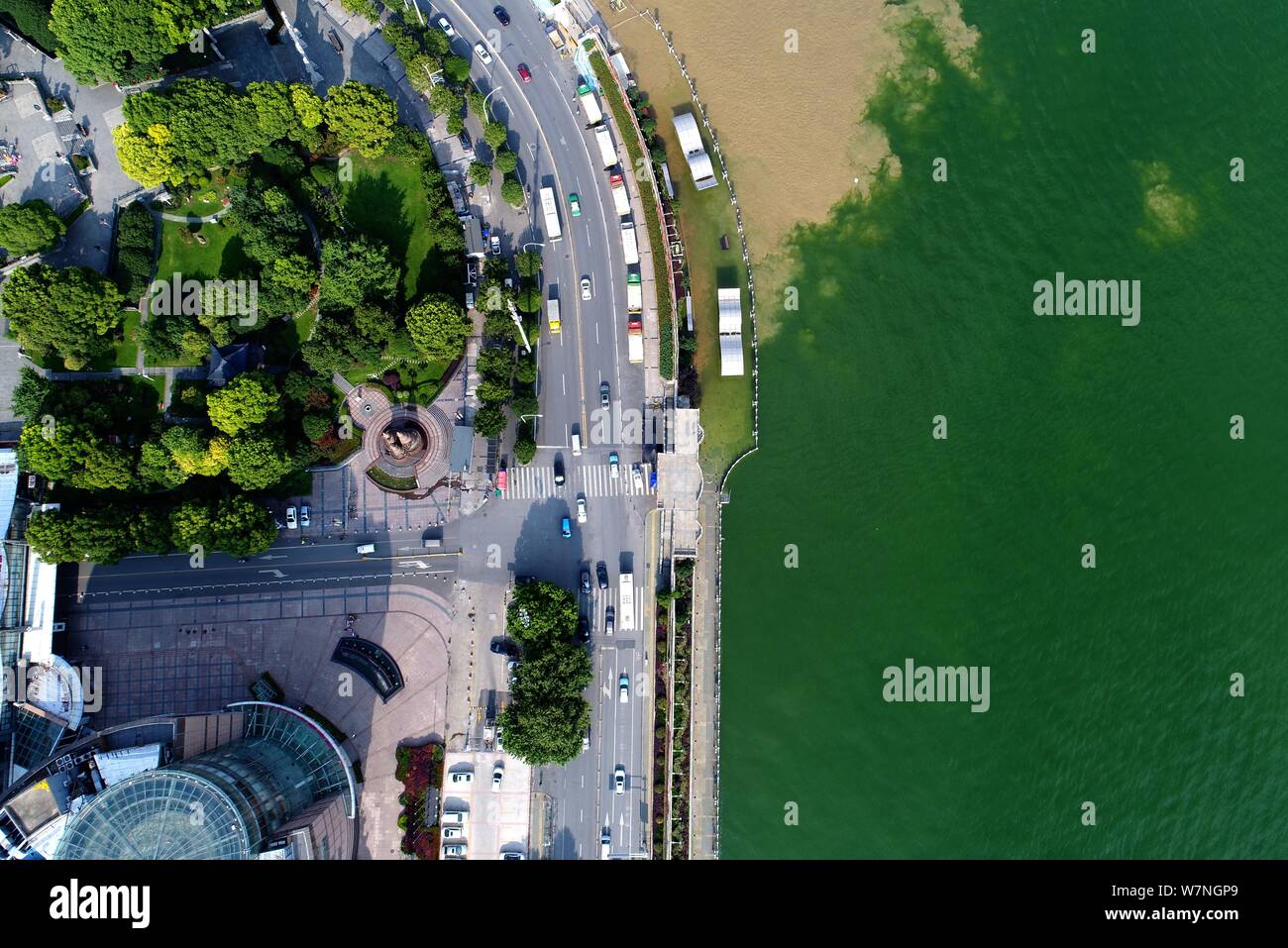 The Yangtze River meets the Hanjiang River at the Dragon King Temple ...