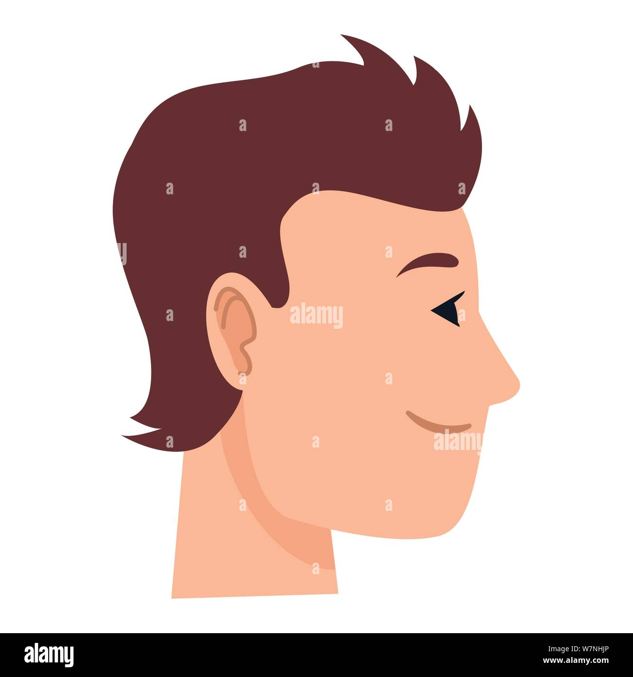 Young man face head profile cartoon Stock Vector Image & Art - Alamy
