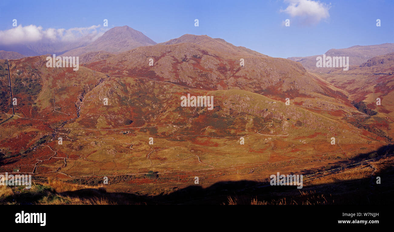 Aerial view of Mount Snowdon, Snowdonia, Wales, UK Stock Photo - Alamy