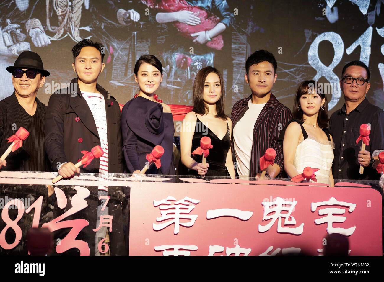 (From second left to third right) Hong Kong actor Julian Cheung ...