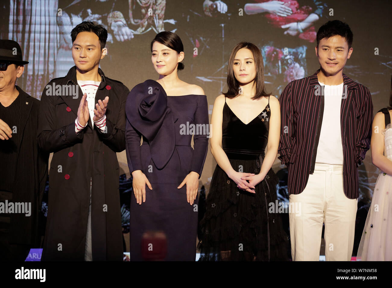 (From second left to right) Hong Kong actor Julian Cheung, Chinese ...