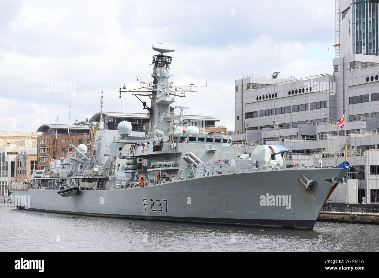 HMS Westminster, Royal Navy Type 23 Frigate, South Quay, London, UK, 06 ...