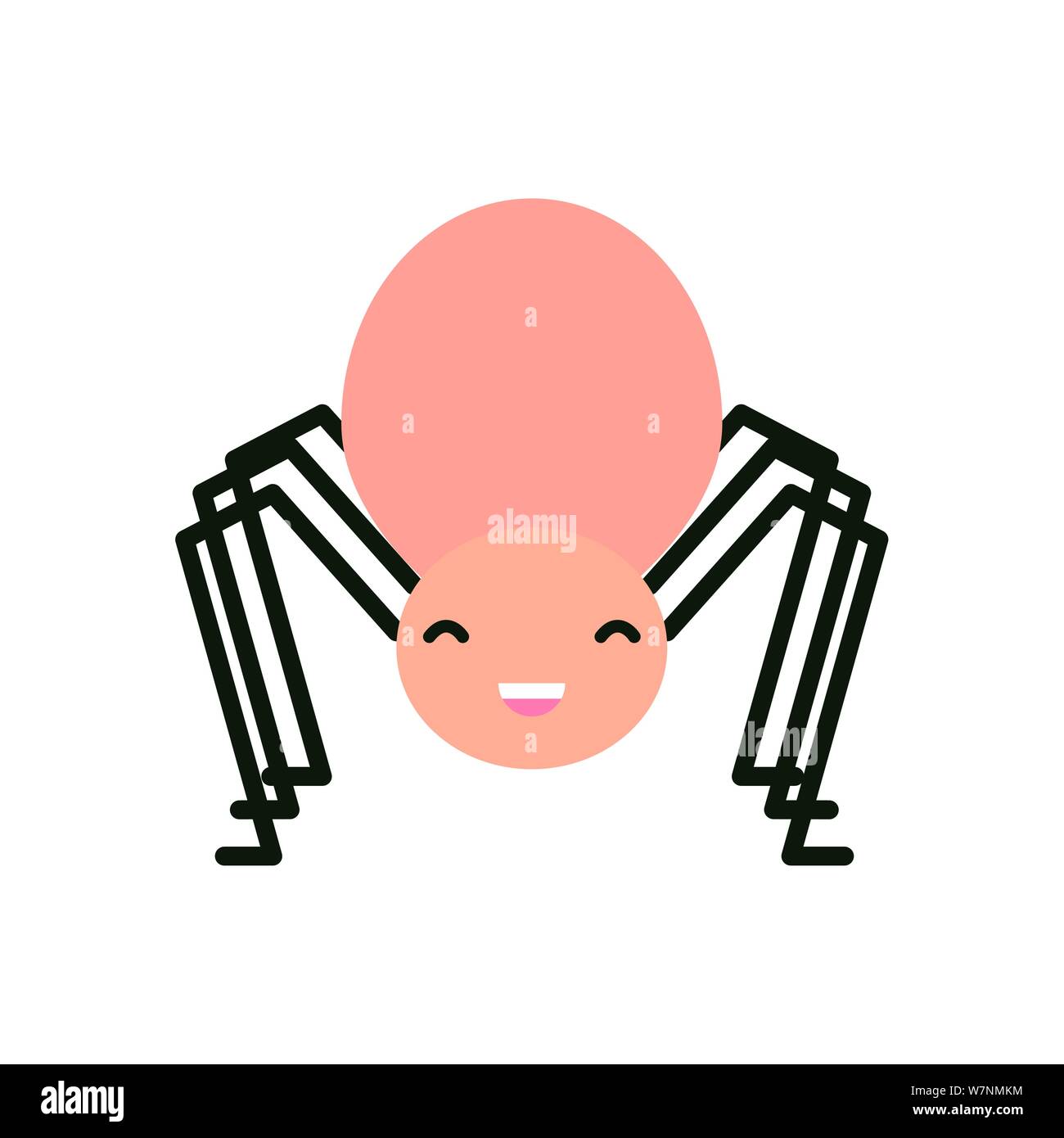 little spider insect kawaii character vector illustration design Stock ...