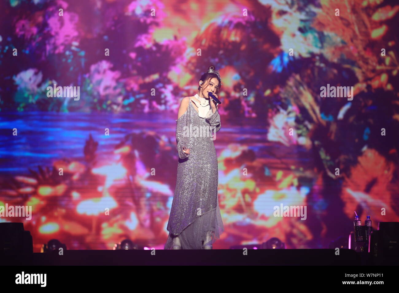 Hebe Tien or Tien Fu-chen of Taiwanese girl group S.H.E performs during ...