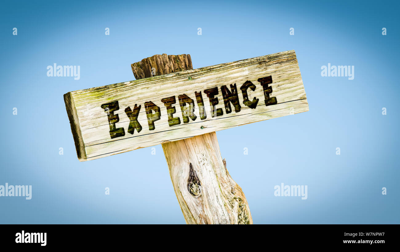 Street Sign the Direction Way to Experience Stock Photo - Alamy