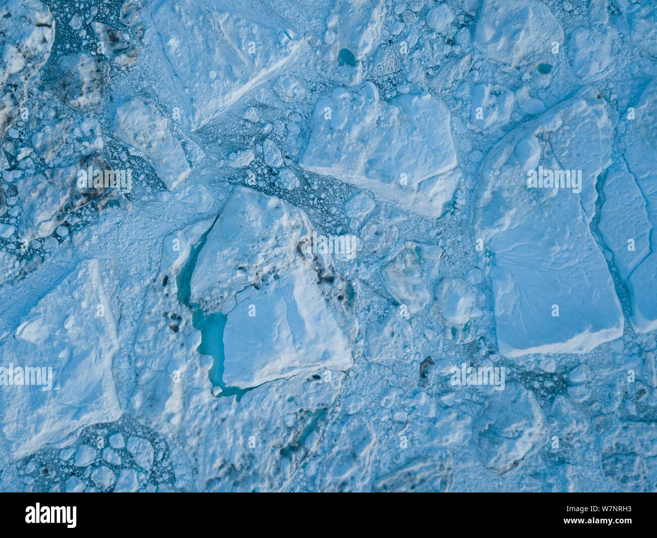 Icebergs drone aerial image top view - Climate Change and Global ...
