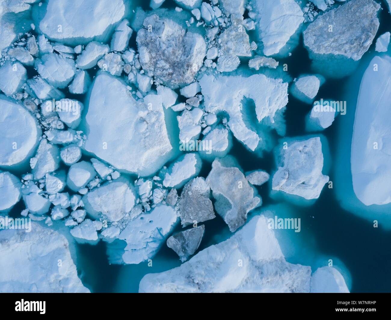 Icebergs drone aerial image top view - Climate Change and Global ...