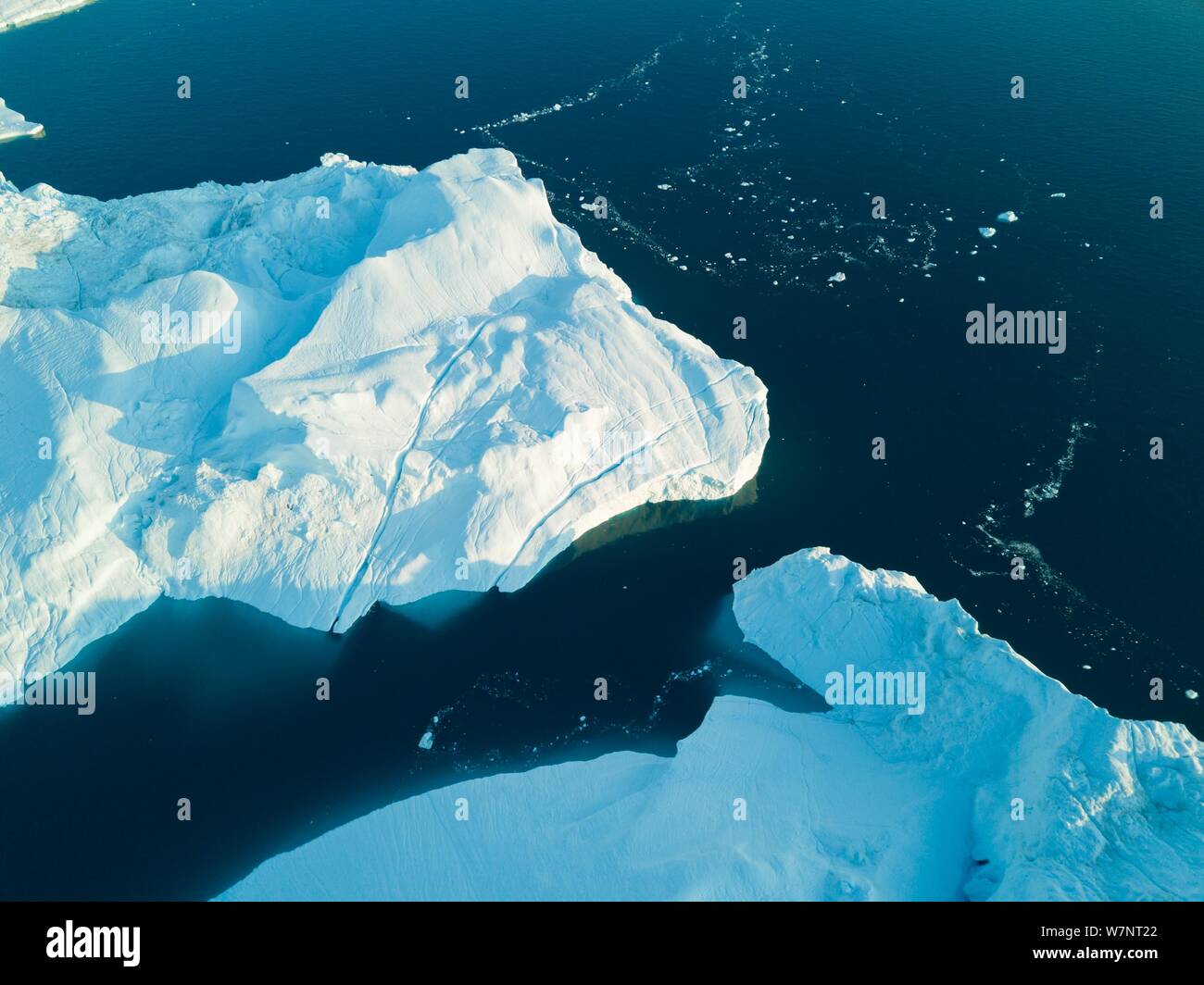 Icebergs drone aerial image top view - Climate Change and Global ...
