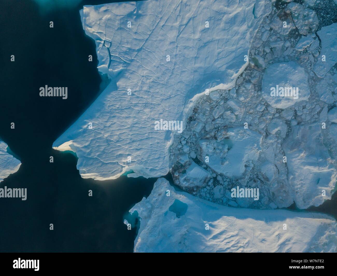 Icebergs drone aerial image top view - Climate Change and Global ...