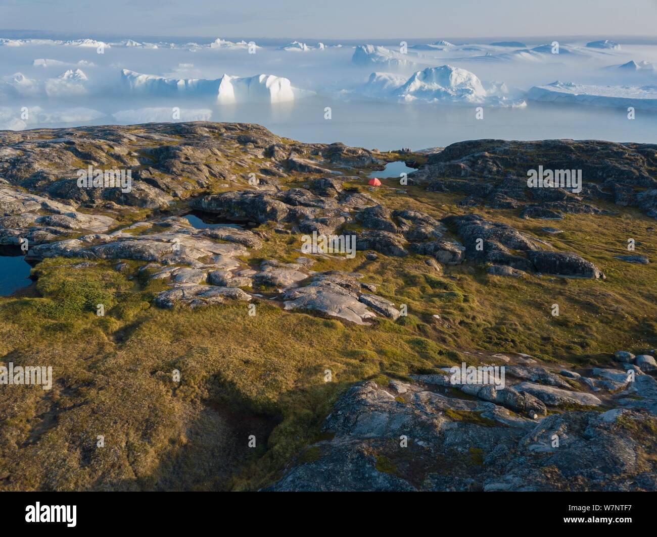 Icebergs drone aerial image top view - Climate Change and Global ...