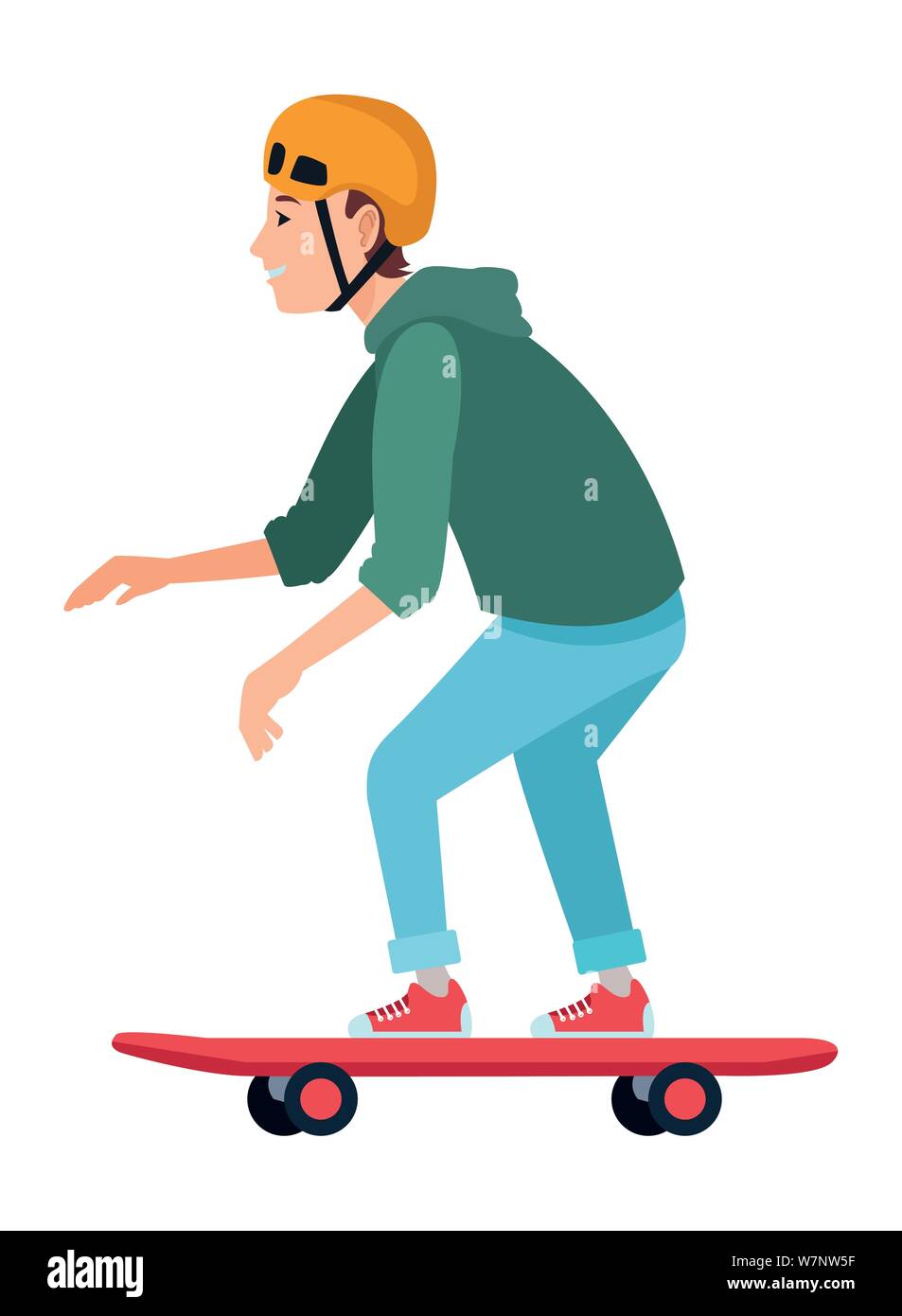 Riding skateboard man street Cut Out Stock Images & Pictures - Alamy