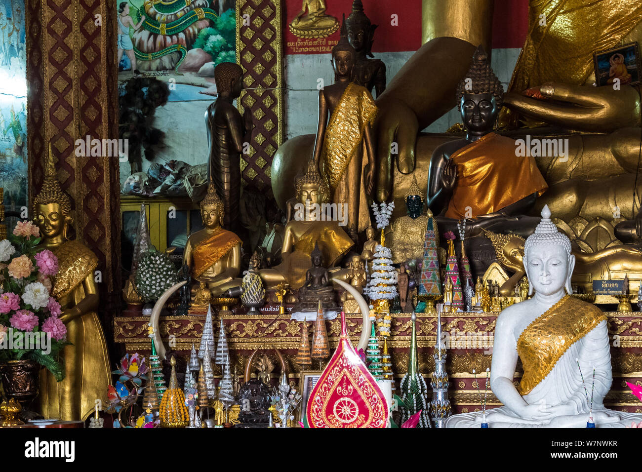 Wat Manorom - an ancient Buddhist temple in Luang Prabang Laos, Asia ...