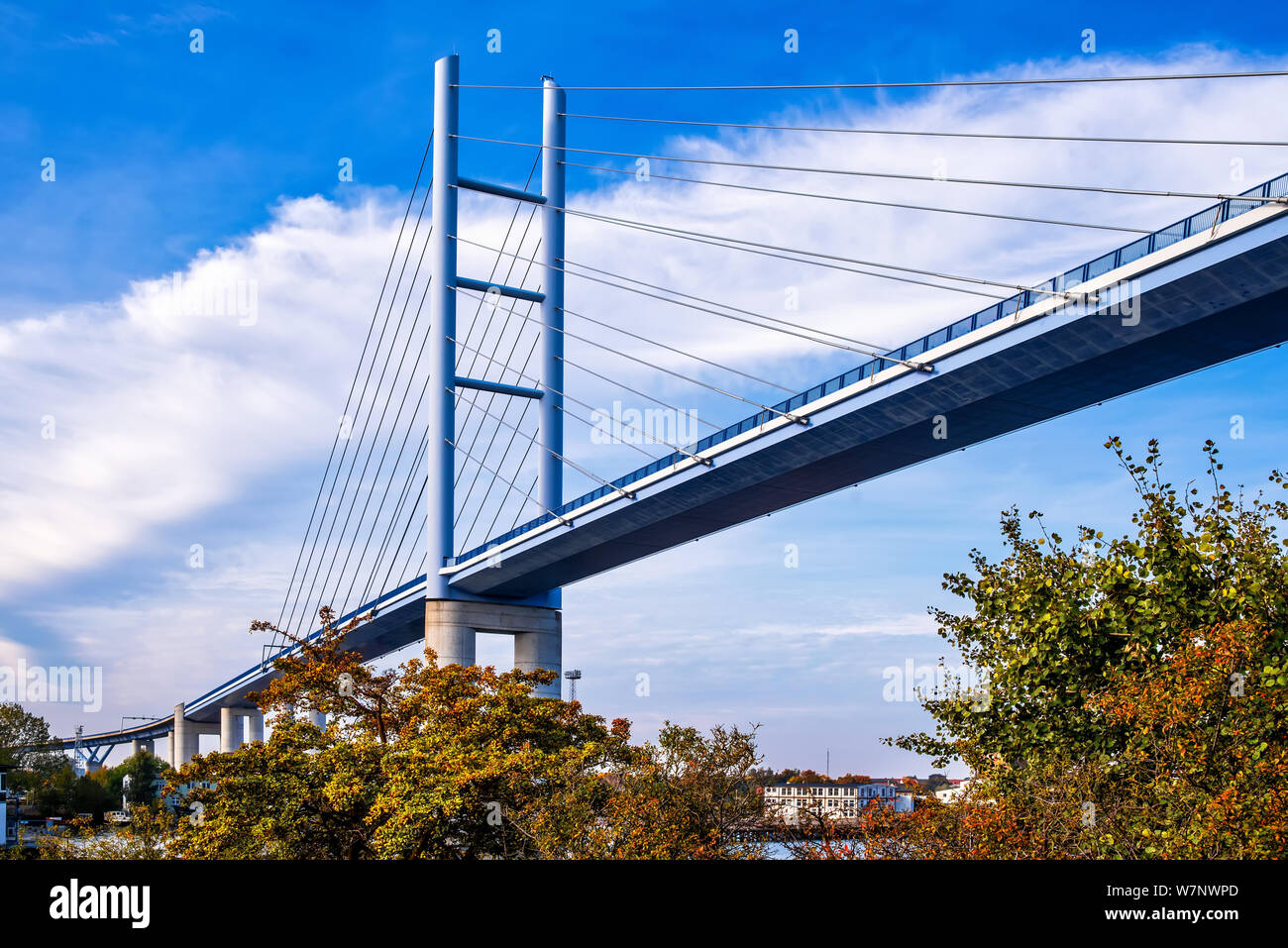 Neue Rügenbrücke - New Rugen Bridge over the Strelasund, connecting ...
